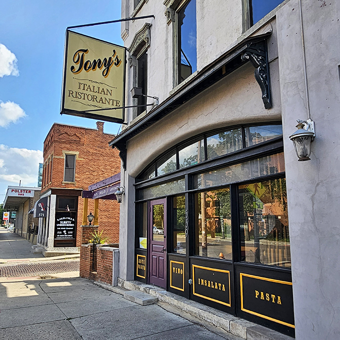 That vintage sign has been guiding hungry souls to pasta perfection for generations. Tony's storefront is a Columbus landmark in its own right.