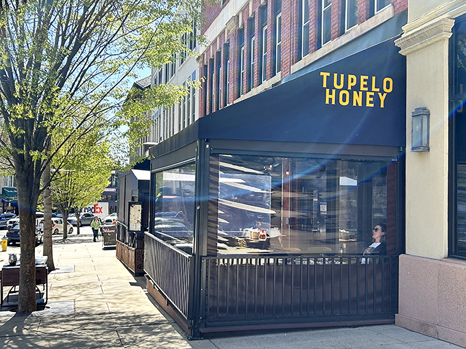 Tupelo Honey's street-side patio offers front-row seats to Asheville's charm &ndash; plus chicken that makes tourists consider permanent relocation.