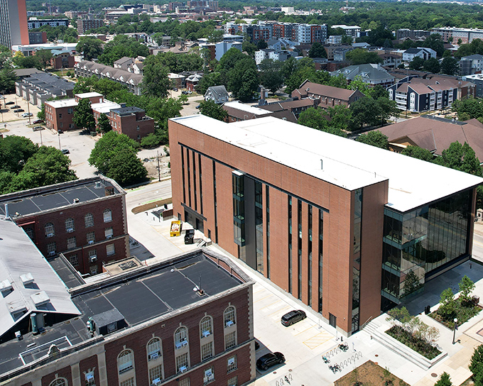 Urbana's tree-lined streets create picture-perfect scenes as the sun sets. Mother Nature showing off her painterly skills!