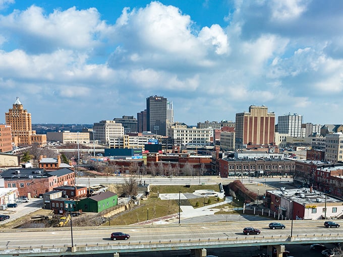 Historic brick buildings frame Canton's streets, housing local businesses where shopping isn't just a transaction but a social occasion.