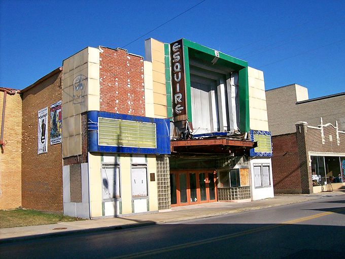 This colorful theater marquee beckons like a beacon from entertainment's golden age.