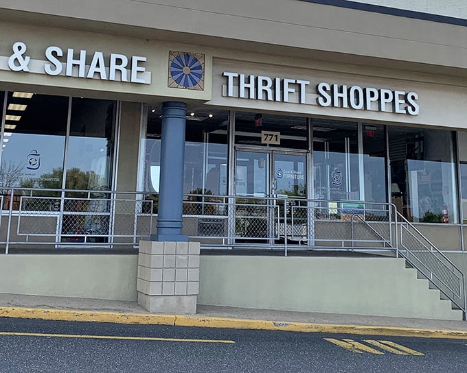 Shopping carts lined up and ready for your thrifting adventure. Each one will soon hold someone's perfect finds.