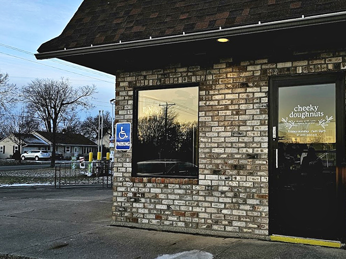 As dusk falls on Kimberly, Cheeky Doughnuts' rustic charm transforms into a cozy haven for those seeking one last sweet bite.