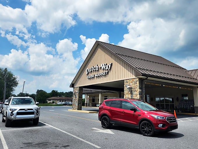 Dutch-Way's clean lines and spacious parking lot welcome hungry travelers. The building says "modern," but the food speaks an ancient language of deliciousness.