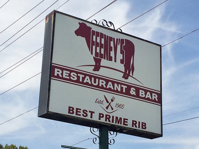 Like finding a secret club where everyone knows the password is "prime rib" &ndash; Feeney's unassuming exterior belies the meaty treasures within.