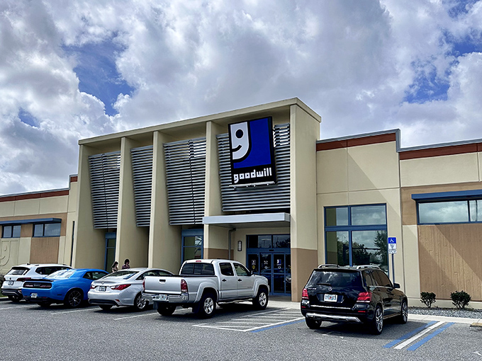 Those dramatic white columns aren't just architectural flourishes &ndash; they're gateways to a wonderland of second-hand delights.