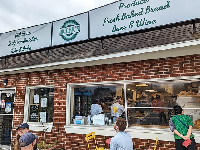 The hand-painted sign at Ideal's tells you everything you need to know: this place takes sandwiches seriously enough to put them on the marquee.