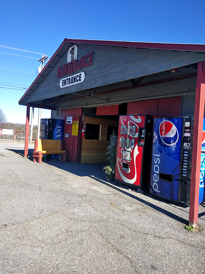 The entrance might be humble, but beyond those soda machines lies a world where one person's "meh" becomes another's "magnificent!"