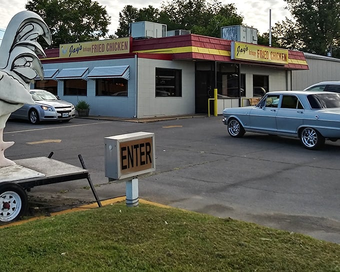 That giant rooster statue isn't just decoration &ndash; it's a monument to Jay's crispy chicken legacy in Sikeston.