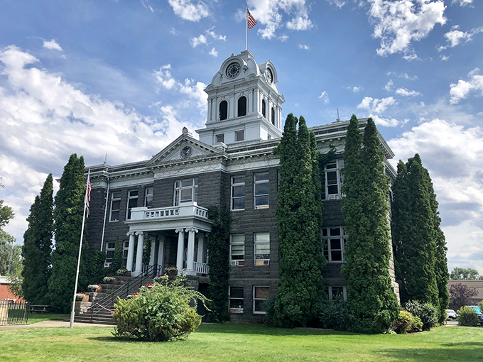 This charming stone depot in Prineville has witnessed generations come and go, now welcoming retirees seeking affordable living.