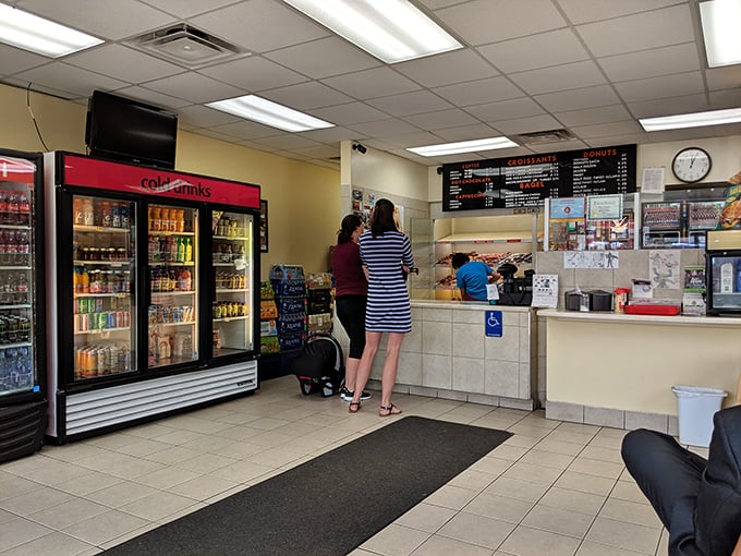 The ordering counter at Ray's is where donut dreams come true. Simple surroundings let the star attractions shine without distraction.