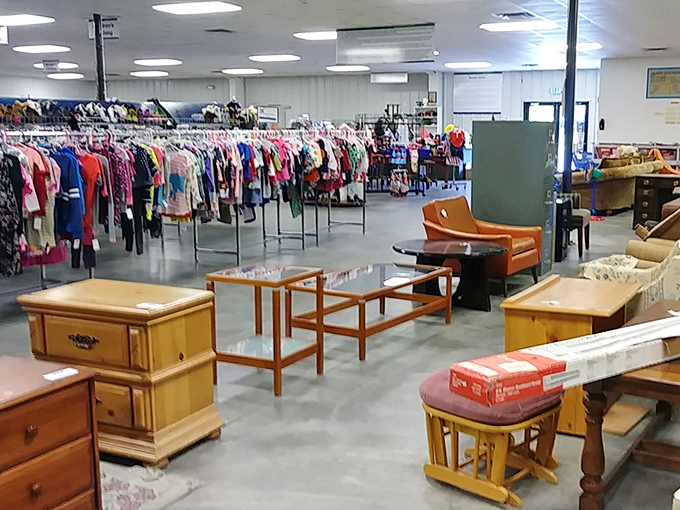 Furniture finds await new homes at the Rescue Mission Bargain Center, where yesterday's castoffs become tomorrow's cherished pieces.