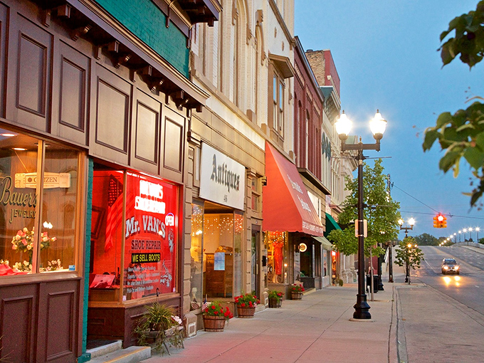 Historic buildings with distinctive architecture line Saginaw's streets, showcasing the city's rich heritage and ongoing revival.