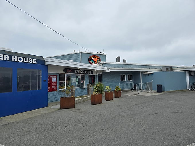 Even on cloudy days, Sam's Chowder House promises sunshine in a bowl. Their take-out window serves happiness by the cupful.