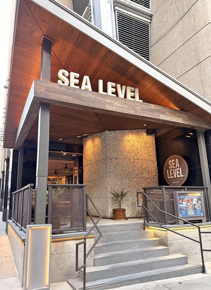 Warm wood tones and sleek design make Sea Level the James Bond of seafood spots&mdash;sophisticated, cool, and surprisingly approachable.