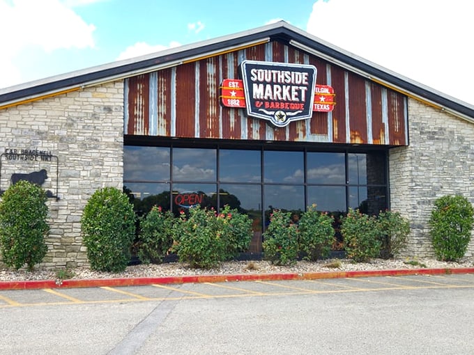 Southside's impressive storefront stands proud like a barbecue castle. Where "hot guts" sausage has reigned supreme since before your grandpa's time.