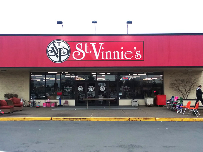 The iconic red sign of St. Vinnie's has guided Oregon bargain hunters for generations. Inside awaits a thrifter's paradise.