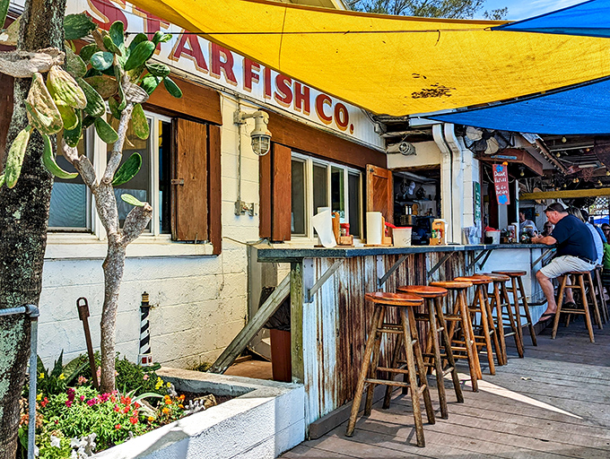 Pull up a stool at Star Fish Company's outdoor counter, where the Gulf breeze seasons your seafood and pelicans provide the entertainment.