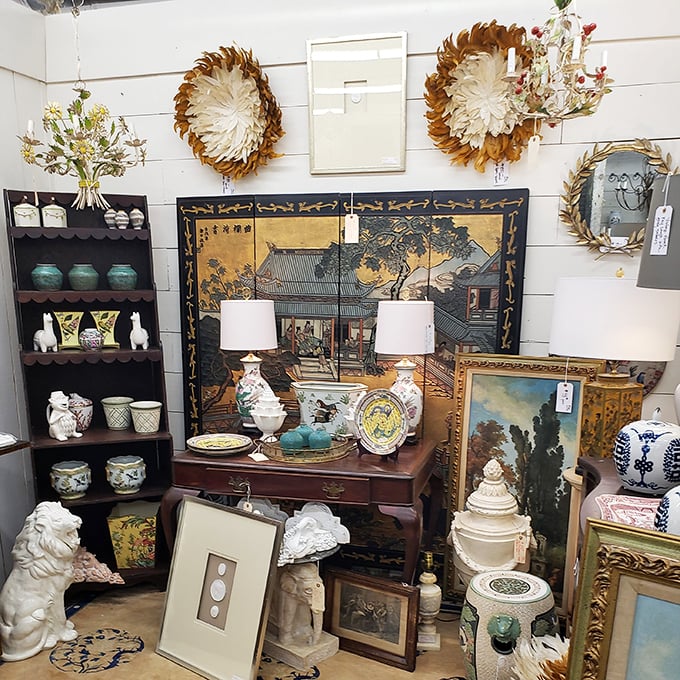 Asian-inspired vintage pieces and eclectic collections show how antiques cross all cultural boundaries beautifully.