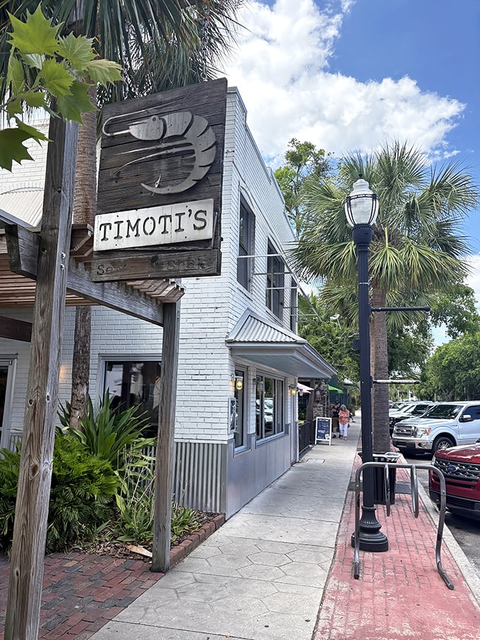 White brick charm in downtown Fernandina Beach – where the seafood is sustainable and the memories are lasting.