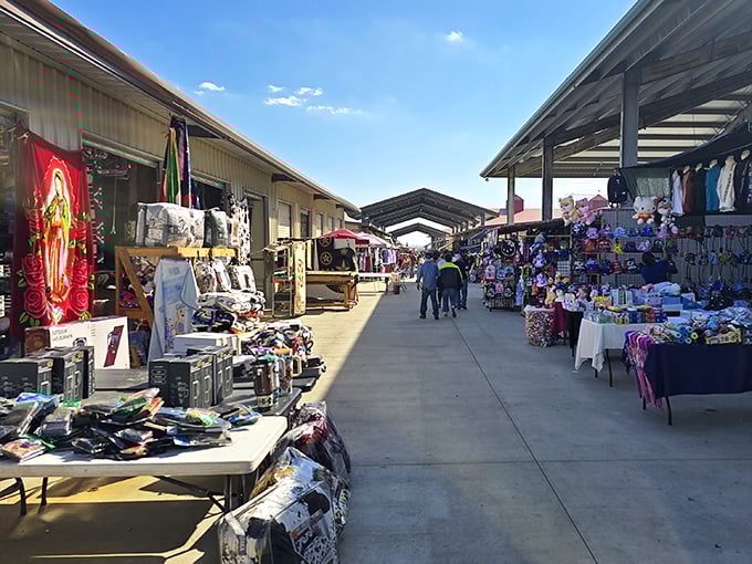 Main street of treasures stretching as far as the eye can see. Every booth a new opportunity!