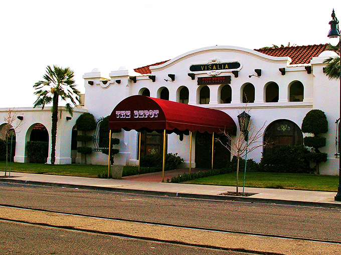 Visalia's historic train depot has been beautifully preserved, now serving as a restaurant. Railroad history meets modern dining in this affordable city.
