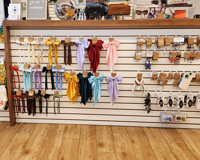 Designer handbags and statement accessories wait patiently for their next stylish adventure at affordable prices.