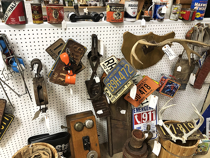 License plates, vintage telephones, and rusty treasures &ndash; the ultimate man cave starter kit. One person's junk is another's conversation piece.