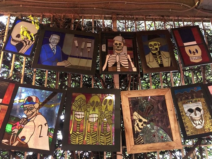 Real human skulls tell silent stories, each one representing a life lived and a mystery that continues beyond death. 