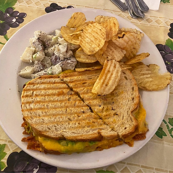 This grilled cheese isn't just comfort food, it's therapy on a plate &ndash; with potato salad that didn't come from any plastic container.