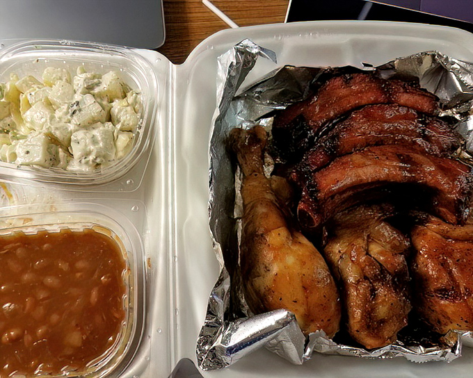 BBQ platters like this make you question why you'd ever order just one meat. It's like the barbecue equivalent of a greatest hits album.