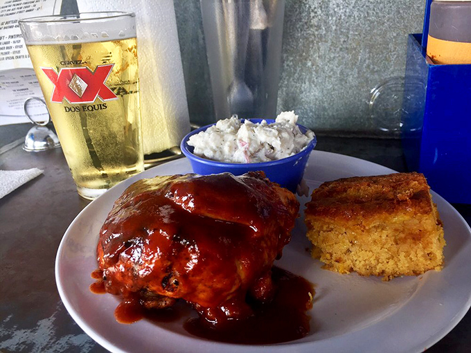 When BBQ sauce meets perfectly smoked meat alongside golden cornbread, it's not just dinner&mdash;it's a reason to reschedule everything else.