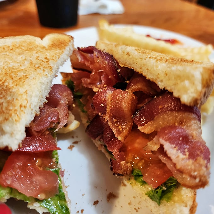 The BLT that puts the "B" in "Beautiful." When bacon is cooked this perfectly, it deserves to be the star of its own Broadway show.