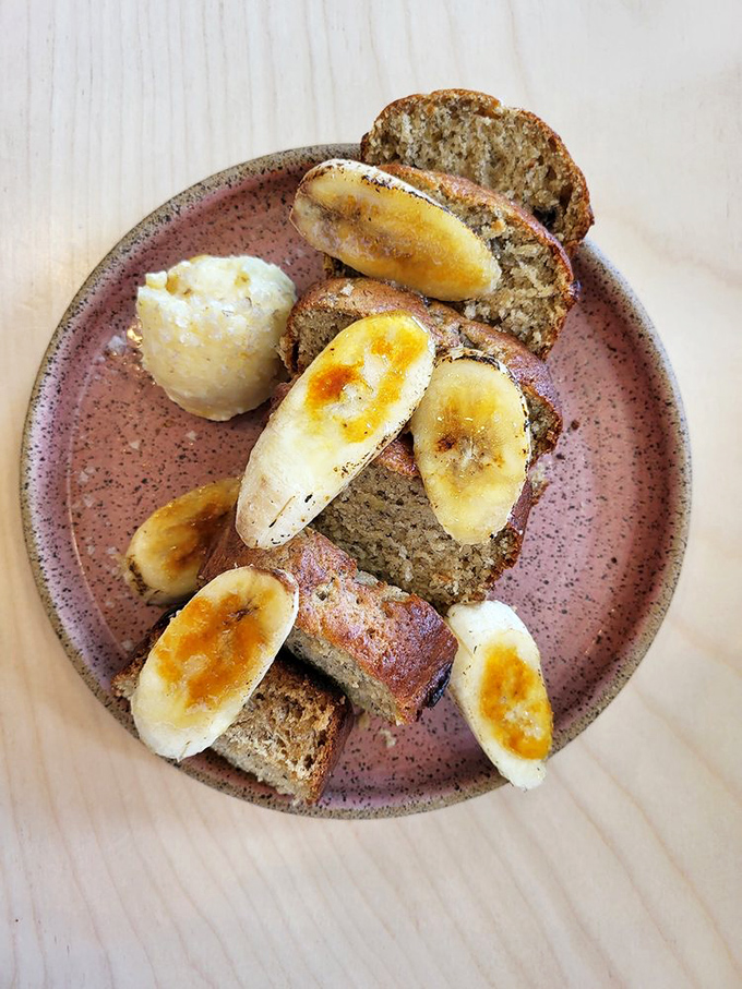 Banana bread that makes you question all other banana breads&mdash;caramelized slices with a supporting cast of fresh fruit that deserves a standing ovation.