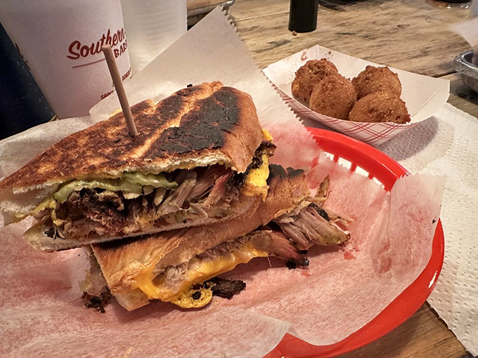 The Barbecuban: where pulled pork meets melty cheese in a sandwich so good it deserves its own national holiday.