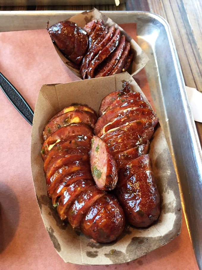 House-made sausage links that snap with authority, releasing flavors that'll make your taste buds write thank-you notes.