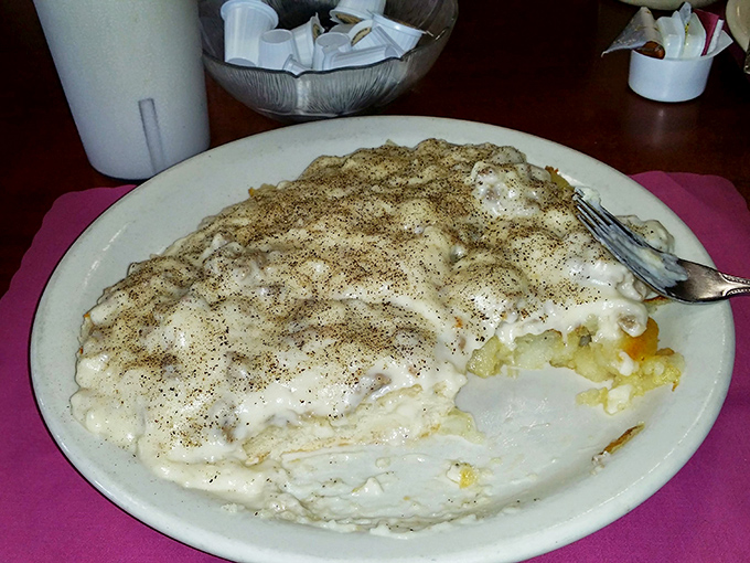 Biscuits and gravy: the breakfast equivalent of a warm hug from your favorite aunt who doesn't care about your diet plans.
