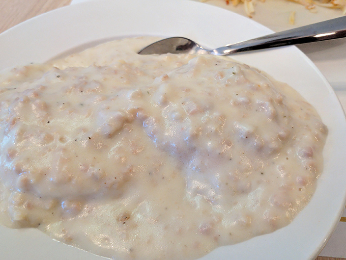 Biscuits and gravy: the breakfast that says, "You won't be hungry again until dinner," and possibly, "You might need a nap by noon."