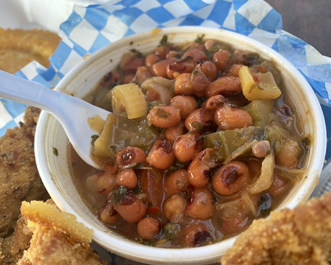 Black-eyed peas that have clearly been introduced to all the right seasonings. Not just a side dish&mdash;they're the main event's worthy partner.