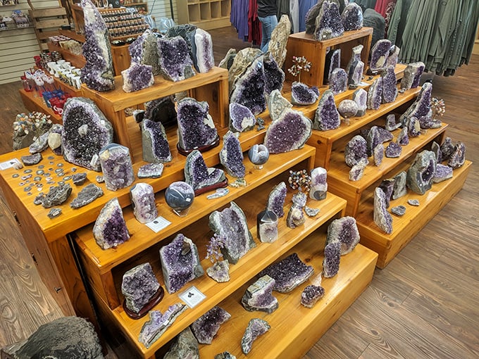 Amethyst treasures that let you bring a piece of underground magic home. Purple prosperity in every crystalline formation.
