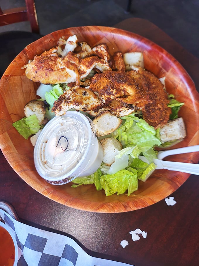 When you need a break from sandwich heaven, this blackened chicken Caesar offers the perfect balance of virtue and indulgence.