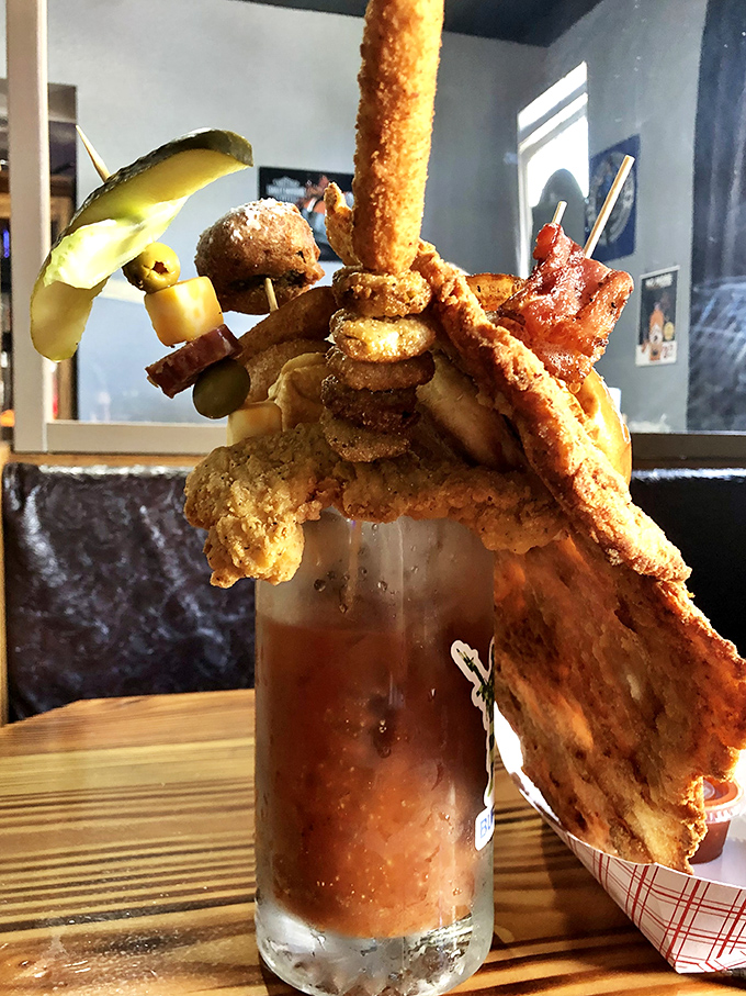 Their Bloody Mary isn't just a drink, it's a meal with a straw. The garnish game here deserves its own Olympic category.