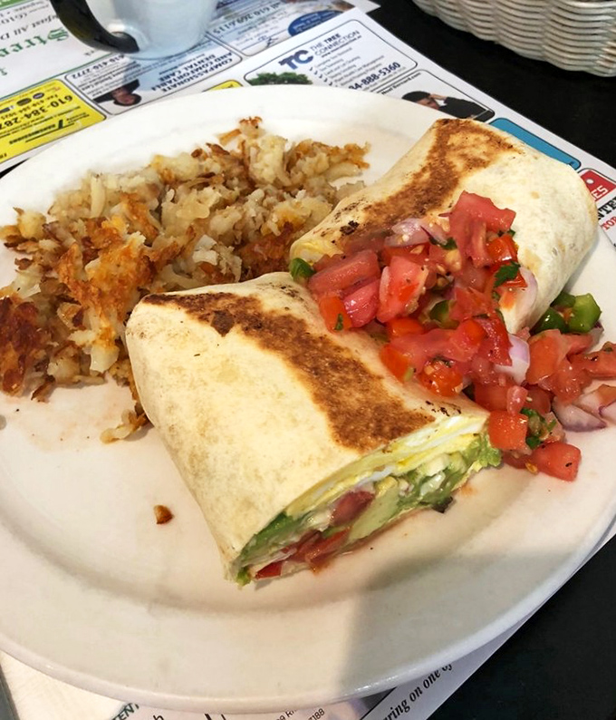 This breakfast burrito isn't messing around&mdash;packed with fresh salsa and enough filling to fuel your entire morning adventure.