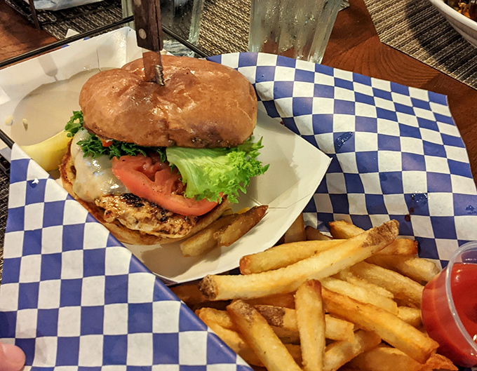 A burger that doesn't need gimmicks, just quality ingredients and proper execution, served with fries that achieve that golden-brown ideal.