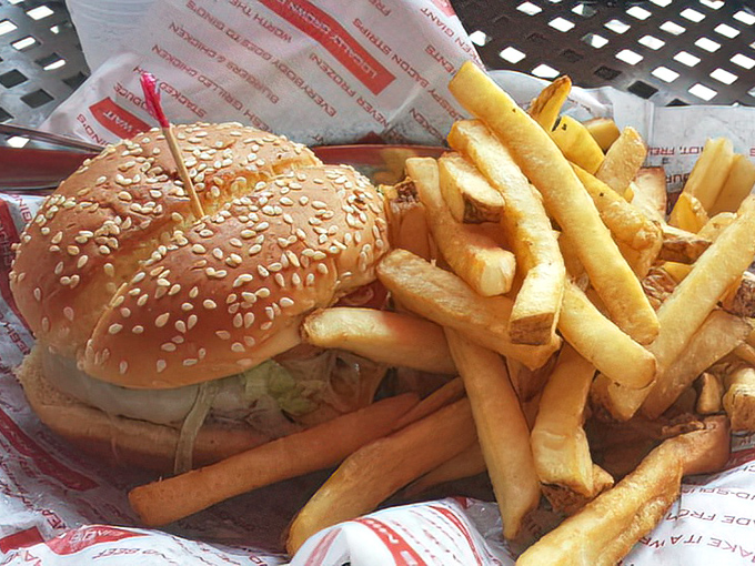 The classic American dream team. A perfectly proportioned burger alongside fries so golden they deserve their own Fort Knox&mdash;this is what comfort food aspiration looks like.