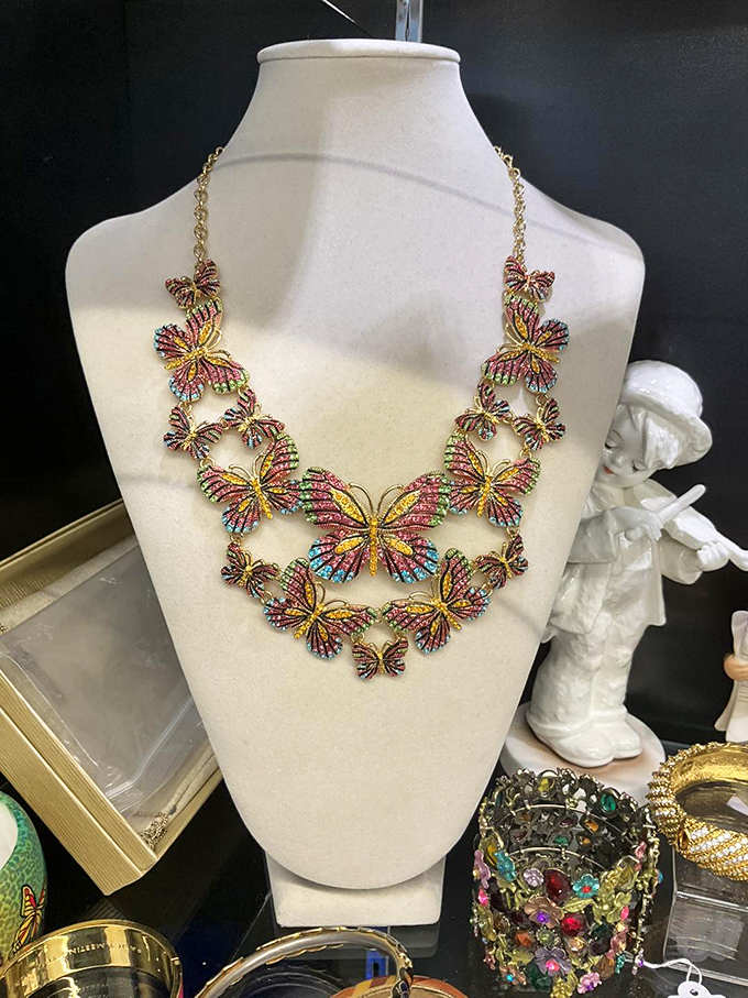 Butterfly effect in jewelry form &ndash; wear this statement piece and watch conversations take flight at your next dinner party.