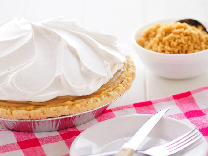 That cloud of meringue isn't just defying gravity&mdash;it's practically floating above what might be the butterscotch pie of your childhood dreams.