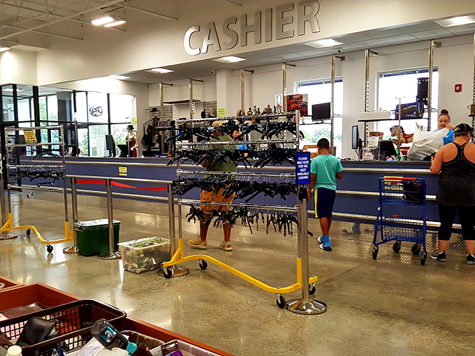 The final frontier of any thrift adventure&mdash;where budget victories are tallied and community support is sealed with a receipt.