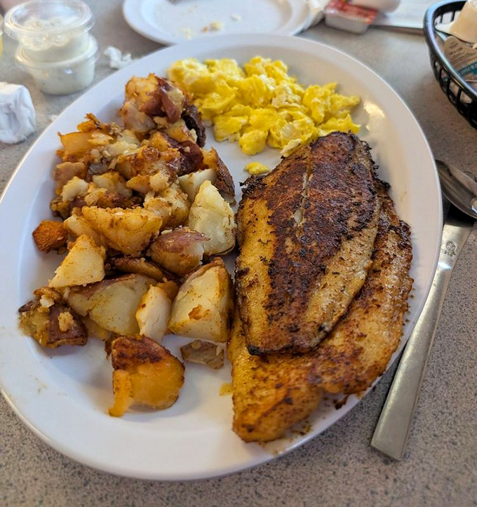 Who says fish is just for dinner? This catfish breakfast with perfectly seasoned potatoes proves Florida knows how to start the day right.
