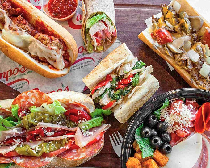 The vintage Campo's sign proudly announces decades of sandwich mastery &ndash; in Philadelphia, longevity isn't given, it's earned one cheesesteak at a time.